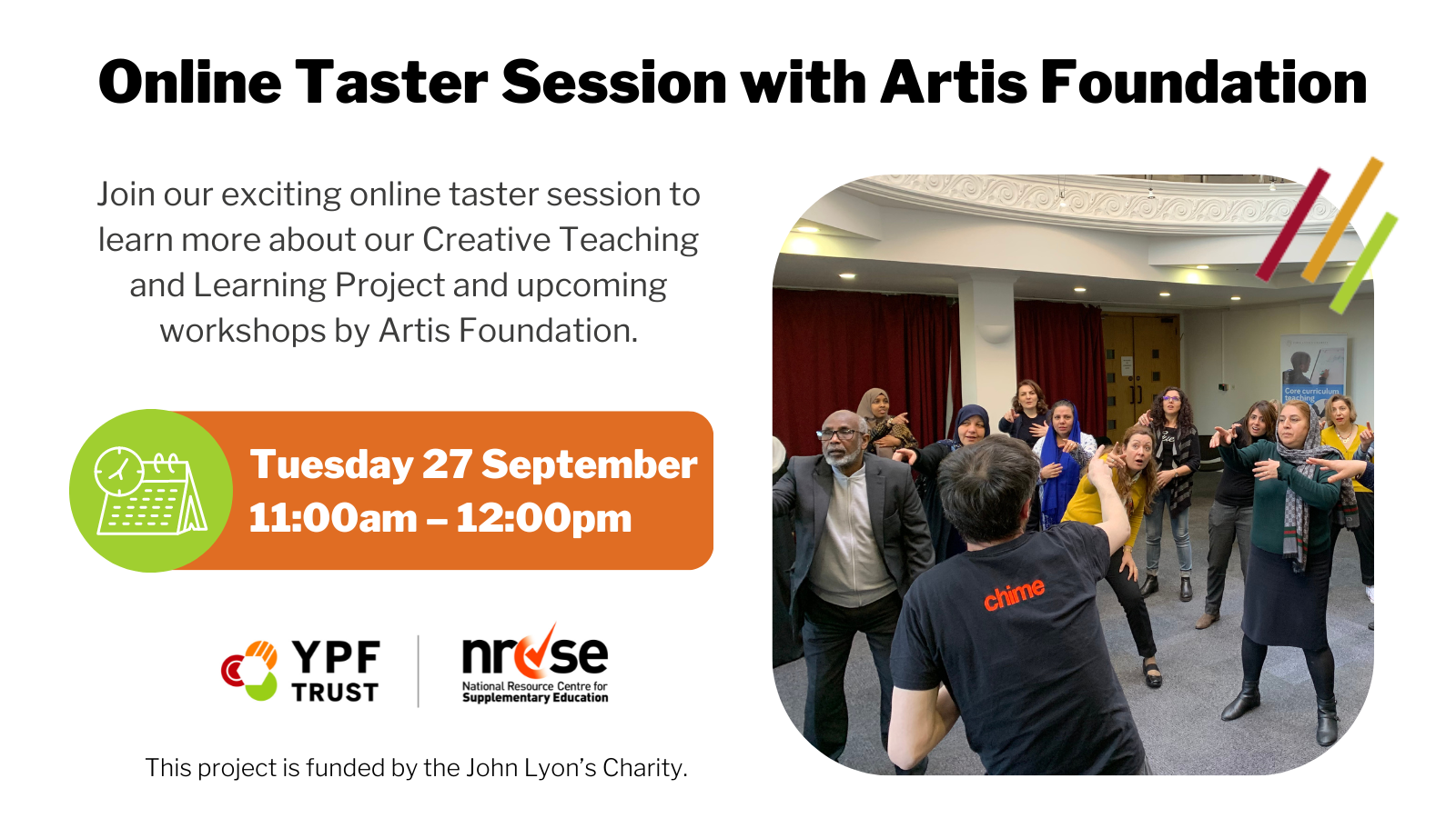 Online Taster Session with Artis Foundation — YPF Trust | centre for ...